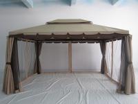 China Aluminum Garden Gazebo 3x4m Water Repellent with Mosquito Nets and Side Walls Eco Friendly for sale