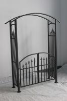China Customizable Steel Arch Gazebo 1.25x0.4x1.9M Black for Garden Patio Party for sale