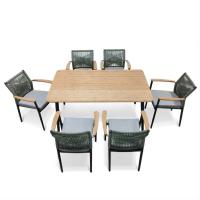 China Aluminum Rattan Outdoor Sofa Set with Luxury Table 3 Seater Garden Furniture for sale