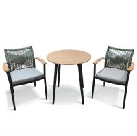 China Aluminum Rattan Outdoor Sofa Set with Luxury Table 3 Seater Garden Furniture for sale