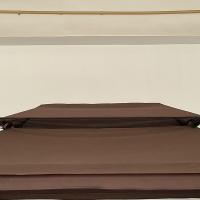 China Steel Frame Patio Canopy Swing Bed 2520x1750x2500mm with Mosquito Netting for Outdoor Leisure for sale