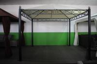 China Aluminum Pergola Bridge Canopy House Waterproof Picnic Tent Shelter 3x3M Custom Color for sale
