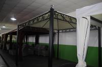 China Aluminum Pergola Bridge Canopy House Waterproof Picnic Tent Shelter 3x3M Custom Color for sale