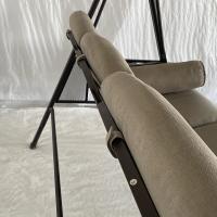 China 3 Person Polycarbonate Roof Metal Garden Swing Chair 2050x1200x1760mm Outdoor for sale