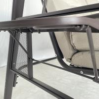 China 3 Person Polycarbonate Roof Metal Garden Swing Chair 2050x1200x1760mm Outdoor for sale