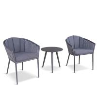 China Outdoor Garden Set Aluminum Rattan Sofa Set with Table and Teapoy 4 Seater for sale