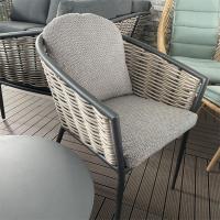 China Outdoor Garden Set Aluminum Rattan Sofa Set with Table and Teapoy 4 Seater for sale