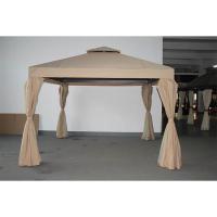 China Aluminum 3x3x2.8M Double Roof Gazebo Tent with Mosquito Netting for Courtyard for sale