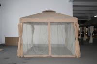 China Aluminum 3x3x2.8M Double Roof Gazebo Tent with Mosquito Netting for Courtyard for sale