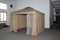 China Aluminum 3x3x2.8M Double Roof Gazebo Tent with Mosquito Netting for Courtyard for sale