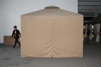 China Aluminum 3x3x2.8M Double Roof Gazebo Tent with Mosquito Netting for Courtyard for sale