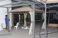 China Aluminum Outdoor Garden Sun Screen Gazebo Collapsible Frame 3.5x3.5x2.67M Waterproof for sale