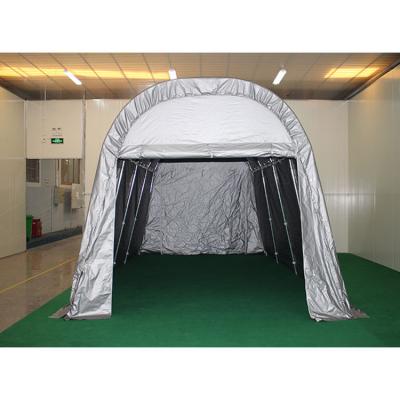 China NATURE Pressure Treated Waterproof UV Resistant Canvas Carport Cover 340x650x300cm Steel Frame for sale
