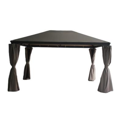 China 3x4x2.7M Aluminum Garden Gazebo Rust Proof Metal Frame Steel Roof Custom Color for sale