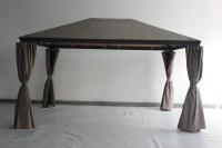 China 3x4x2.7M Aluminum Garden Gazebo Rust Proof Metal Frame Steel Roof Custom Color for sale