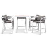 China Modern Aluminum Rattan Garden Sofa Set with Table and Teapoy Bistro Set 3 Seater for sale