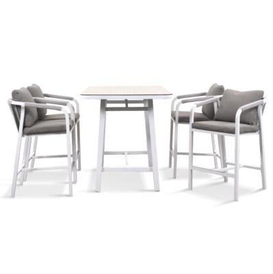 China Modern Aluminum Rattan Garden Sofa Set with Table and Teapoy Bistro Set 3 Seater for sale
