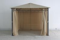 China Outdoor Steel Gazebo 3x3x2.75m with Polyester Curtains for Park Leisure for sale