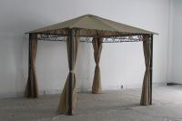 China Outdoor Steel Gazebo 3x3x2.75m with Polyester Curtains for Park Leisure for sale