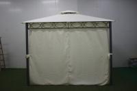 China Large Outdoor Wrought Iron Pavilion 3x3x2.8m with PA Coated Cover for Backyard for sale