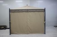 China Easily Assembled Steel Garden Gazebo 3x3x2.75m with Polyester Top Cover and Sidewalls for sale