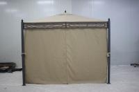 China Easily Assembled Steel Garden Gazebo 3x3x2.75m with Polyester Top Cover and Sidewalls for sale