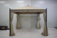 China Easily Assembled Steel Garden Gazebo 3x3x2.75m with Polyester Top Cover and Sidewalls for sale