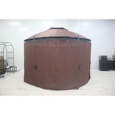 China Collapsible Frame Gazebo 3x3m Double Roof Tool Free Assembly Durable Protection Steel for sale