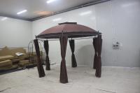 China Collapsible Frame Gazebo 3x3m Double Roof Tool Free Assembly Durable Protection Steel for sale