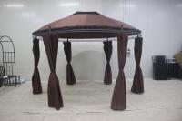 China Collapsible Frame Gazebo 3x3m Double Roof Tool Free Assembly Durable Protection Steel for sale