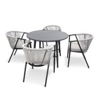 China Aluminum Frame Rattan Sofa Set Outdoor Garden Furniture Living Room Bistro Set 3 Seater for sale