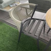 China Aluminum Frame Rattan Sofa Set Outdoor Garden Furniture Living Room Bistro Set 3 Seater for sale