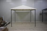 China Polyester White Marble Garden Pavilion 3x3x2.6M Steel Frame Gazebo Waterproof for sale