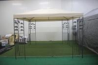 China Park Leisure Double Top Gazebo 3x3m Steel Frame PA Coated Polyester Fabric Waterproof for sale