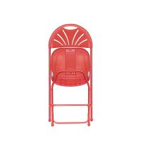 China White Plastic Seat Stackable Metal Folding Chair 440 lbs Capacity Outdoor Garden Wedding Park Use for sale