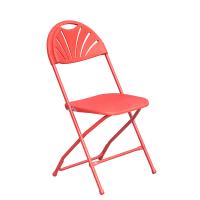 China White Plastic Seat Stackable Metal Folding Chair 440 lbs Capacity Outdoor Garden Wedding Park Use for sale