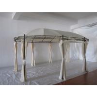 China Steel Round Outdoor Patio Garden Canopy Party Gazebo 3.5x5.3x2.65M Collapsible Frame for sale