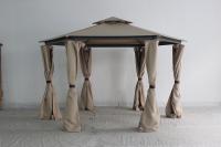 China Outdoor Steel Round Gazebo with Curtain and Mosquito Net 2x2x2.8M Customizable Color for sale