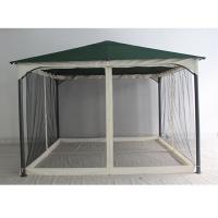 China Outdoor Patio Gazebo 3.5x3.5x2.75M Steel Frame Waterproof Polyester Sun Shade for sale