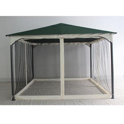 China Outdoor Patio Gazebo 3.5x3.5x2.75M Steel Frame Waterproof Polyester Sun Shade for sale