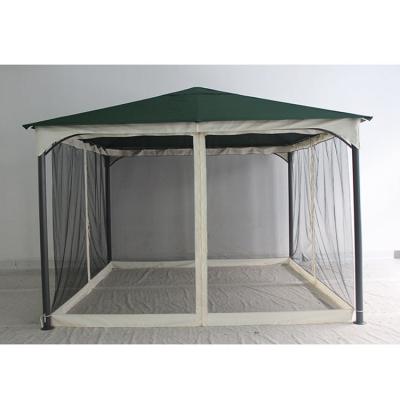 China Outdoor Garden Canopy Shelter Gazebo with Mosquito Net 3.5x3.5x2.75M Steel Frame Waterproof Party for sale
