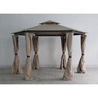 China PVC Coated Steel Gazebo 2x2x2.8M with Curtain and Mosquito Net for Outdoor Leisure for sale