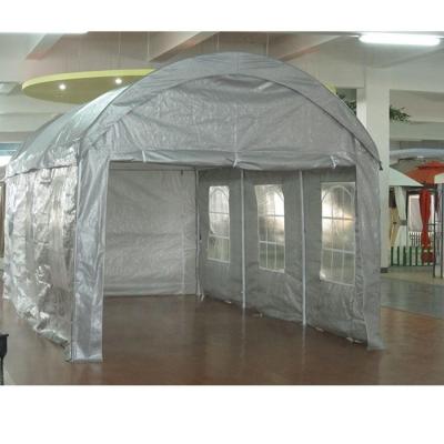China Customizable Outdoor Car Shelter 3x6m Easy Assembly Carport Steel Frame PE Cover for sale