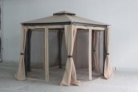 China Outdoor Garden Foldable Gazebo Pergola 2x2x2.8M Steel Frame PVC Coated Easy Assembly for sale