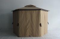 China Collapsible Steel Hexagonal Gazebo 1.8x1.8x2.65M with Netting and Privacy Curtains for sale