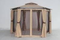China Steel Frame Garden Patio Gazebo 1.8x1.8x2.65M with Waterproof PVC Coated Sidewall Fabric for sale
