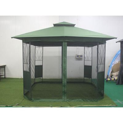 China Outdoor Gazebo Tent 3x3m PA Coated Waterproof Steel Frame Mosquito Net Party Canopy for sale