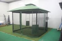 China PA Coated Steel Gazebo 3x3m with Mesh Curtain Sidewalls Portable Outdoor for sale