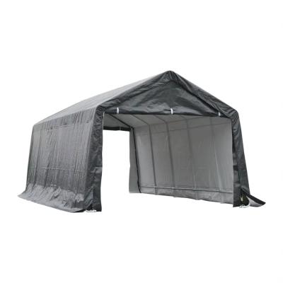 China Large Car Parking Canopy Garage Tent with Galvanized Steel Frame 10x20 ft PE Roof for sale