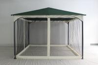 China Collapsible Frame Outdoor Gazebo Replacement Cover 3.5x3.5x2.75M with Mosquito Netting for sale